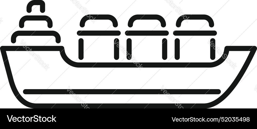 Cargo ship delivering goods around the world icon Vector Image