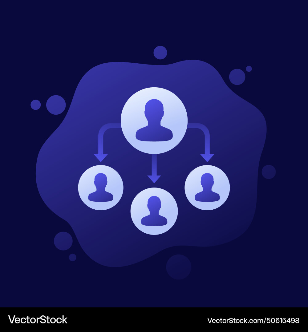 Delegation and management icon design Royalty Free Vector