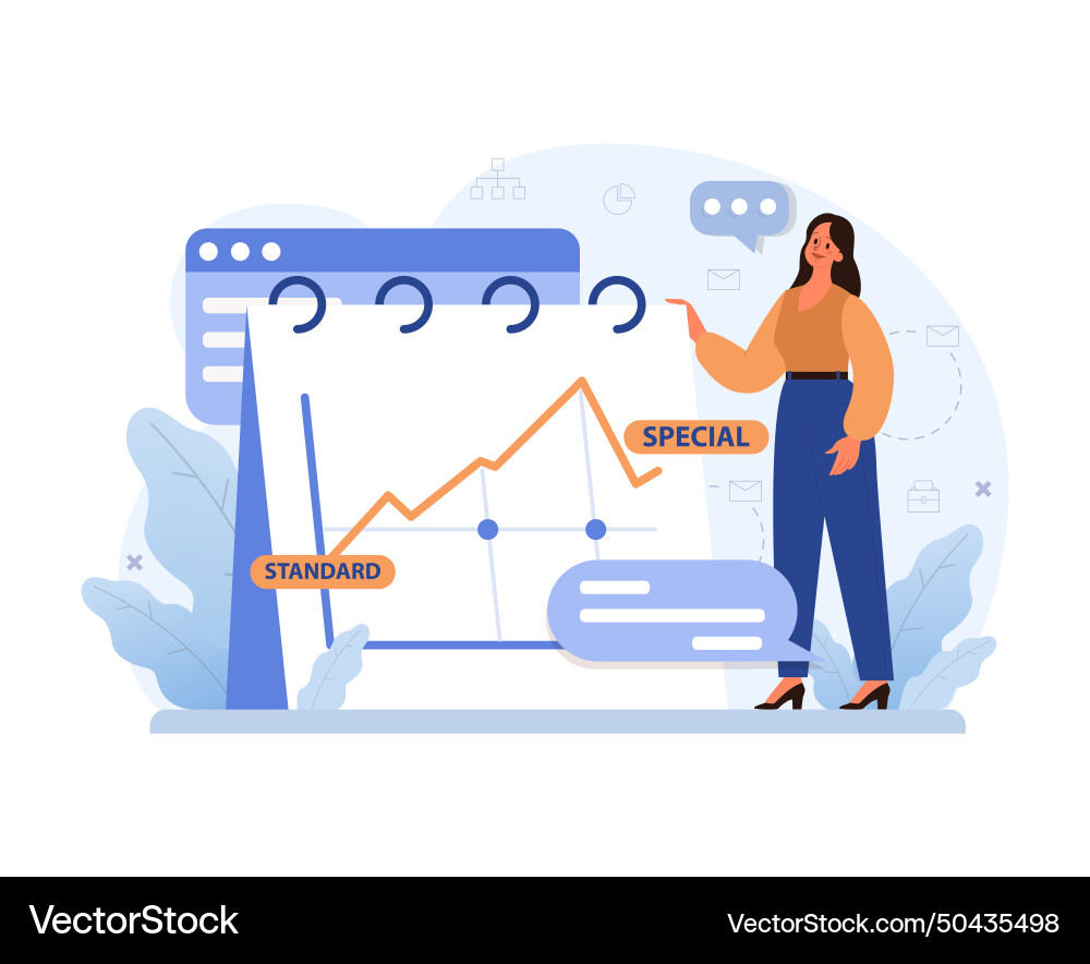 Elevating business performance from standard Vector Image