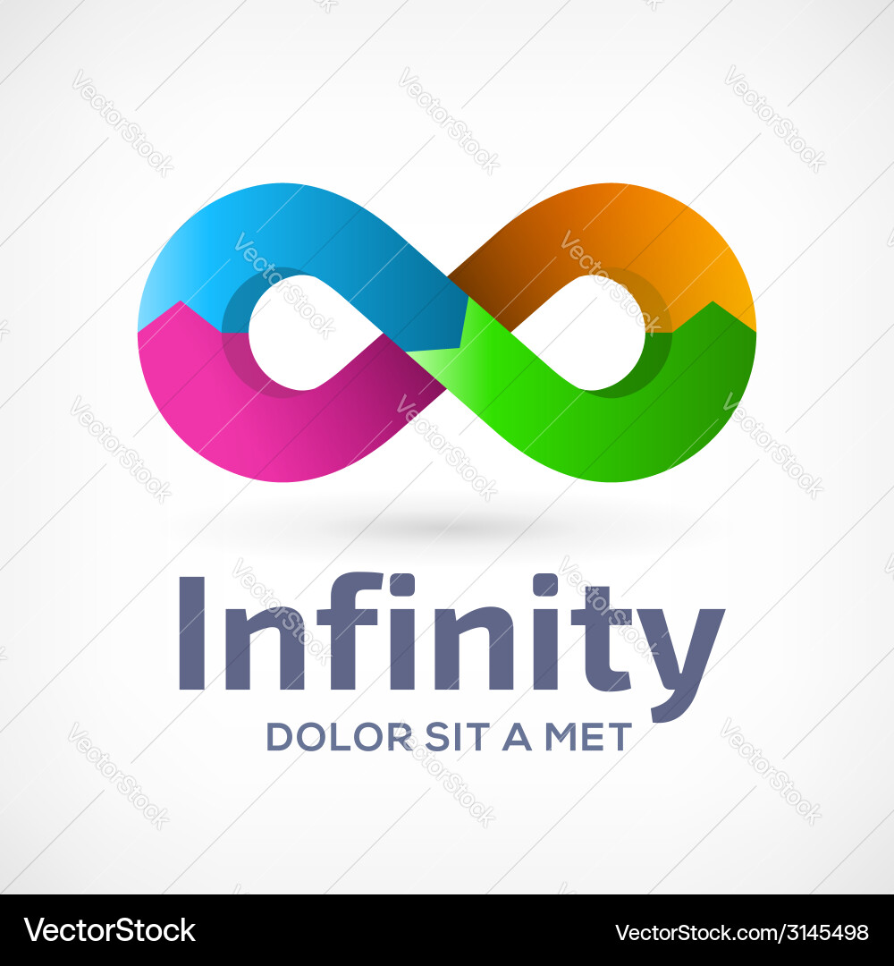 Infinity loop symbol logo icon design template Vector Image