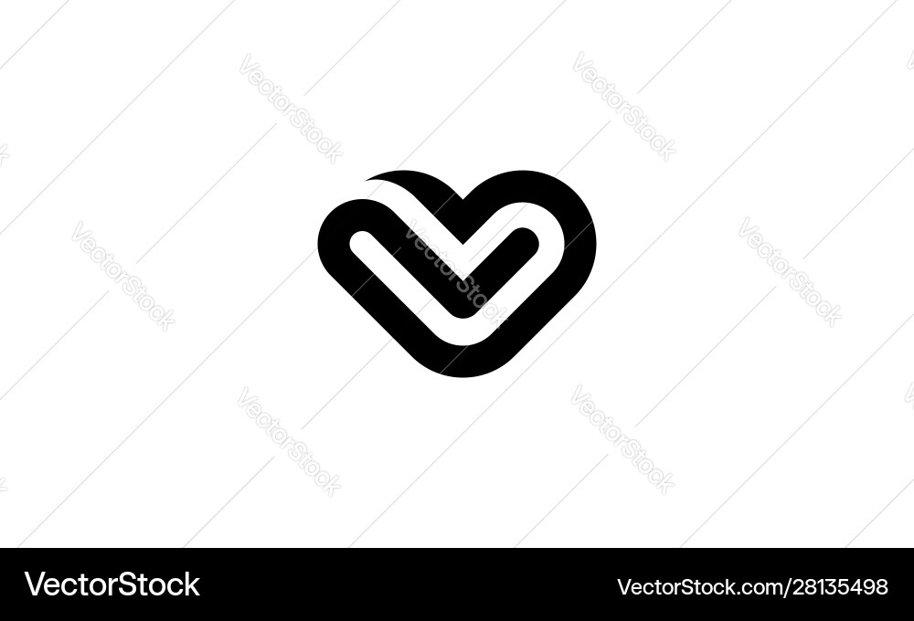 Interlocking L and V Initial Logo Royalty Free Vector Image