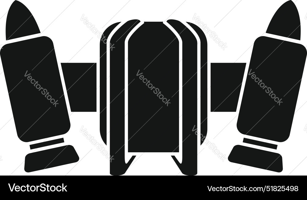 Military drone launching rockets from side pods Vector Image