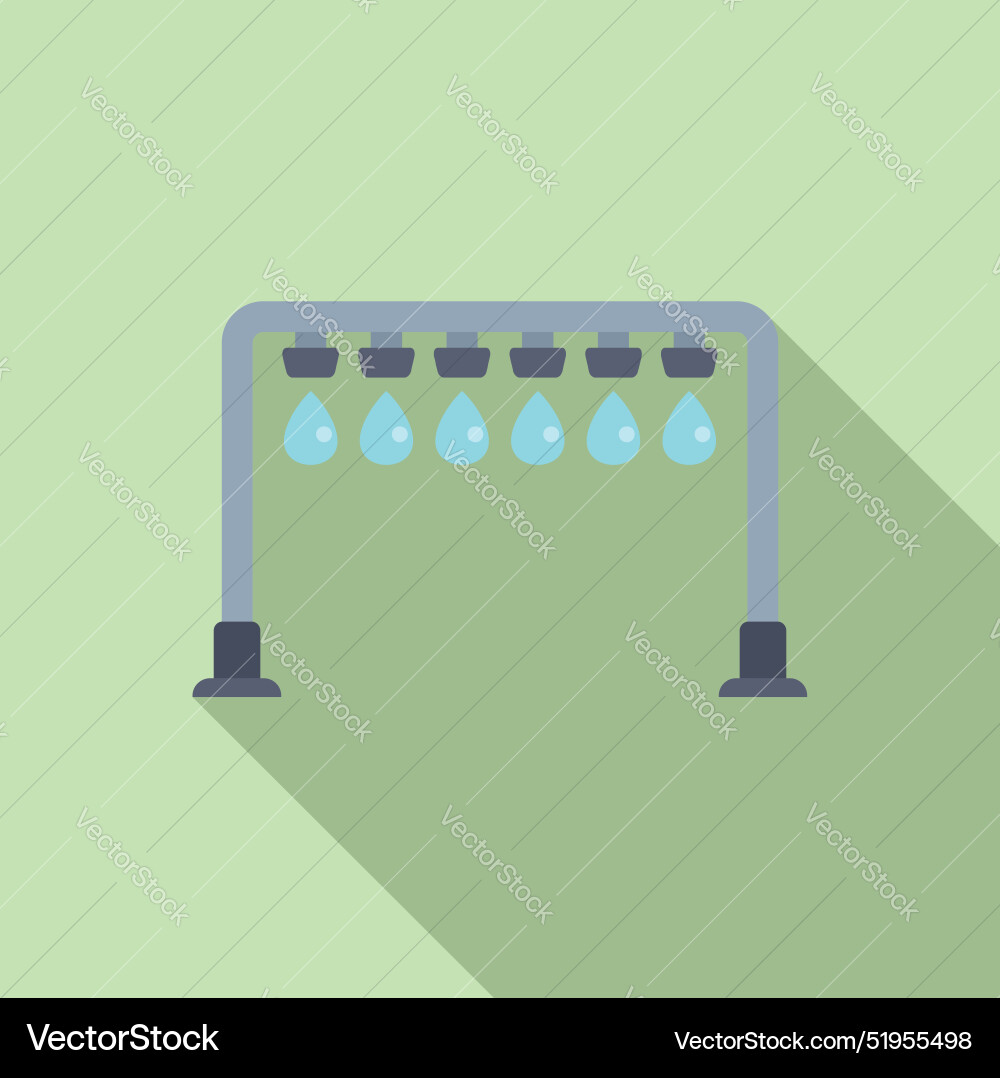 Smart irrigation system watering plants with drops