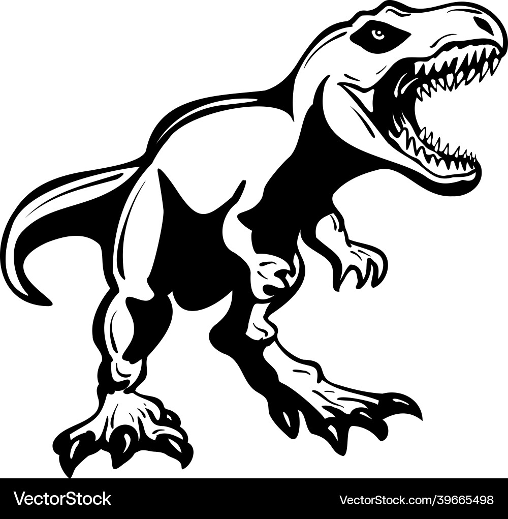 Tyrannosaurus Rex Vector Hungry Death T Rex Drawing. Famished