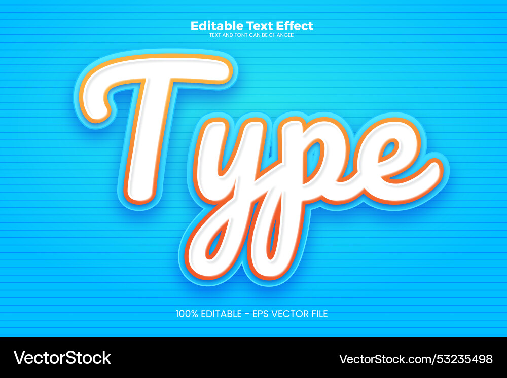 Type editable text effect in modern trend style Vector Image