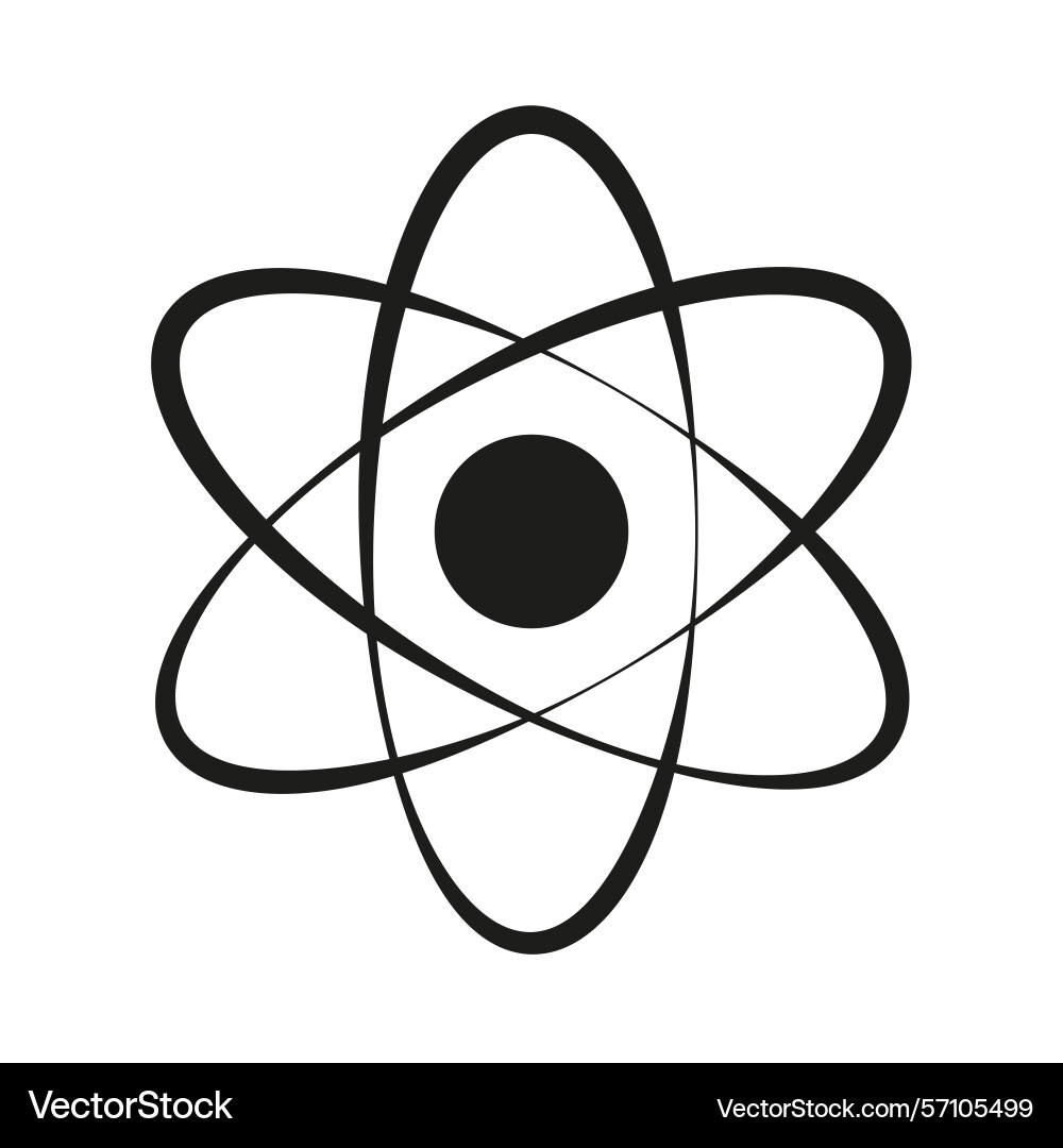 Atom structure model scientific molecular symbol Vector Image