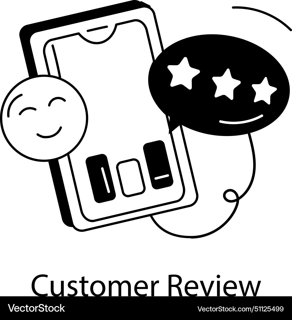 Customer review Royalty Free Vector Image - VectorStock