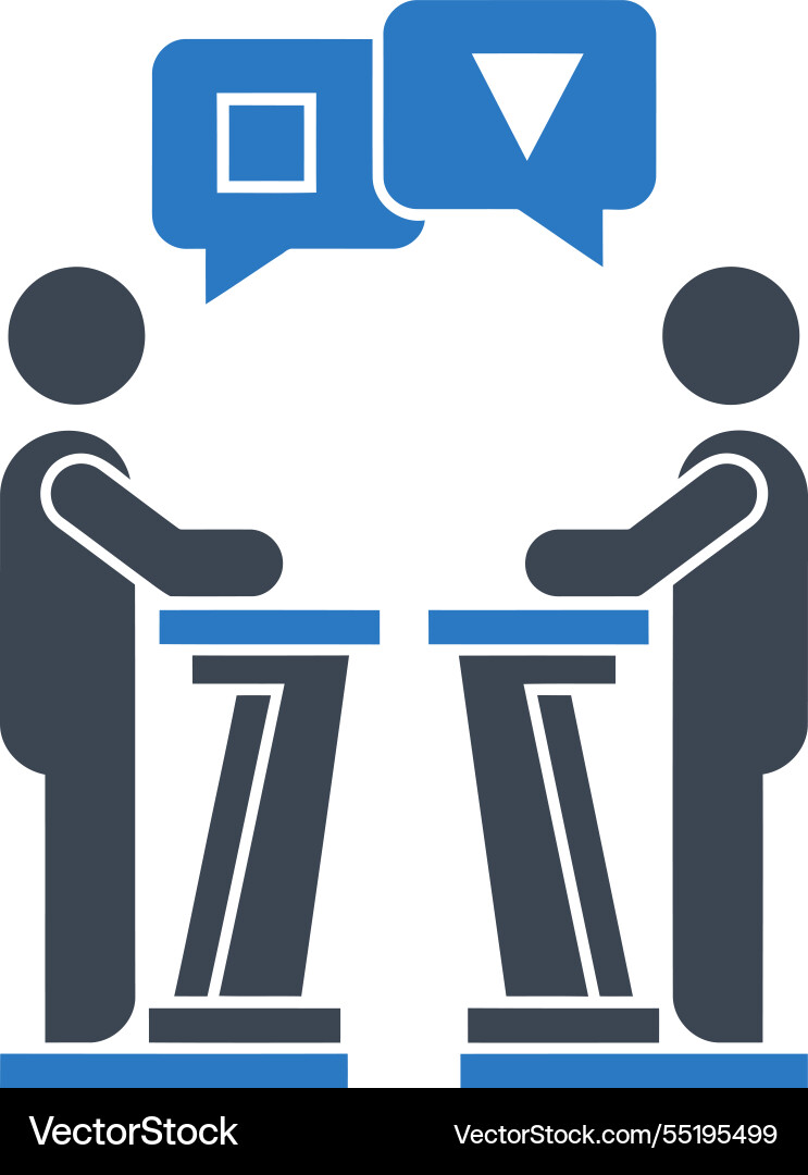 Debate icon Royalty Free Vector Image - VectorStock