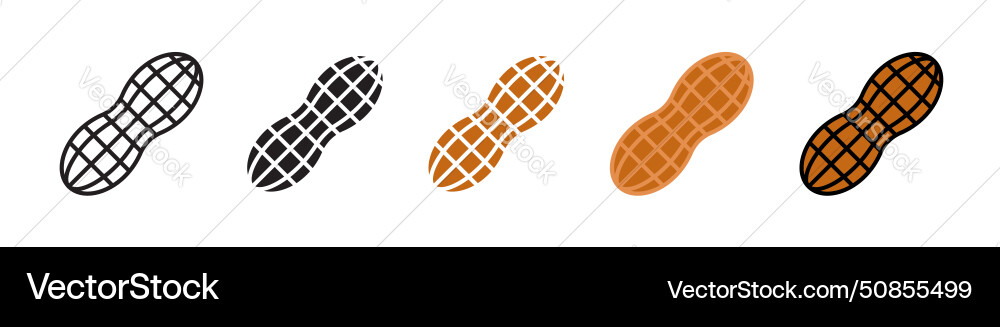 No peanut sign nut allergy symbol free Royalty Free Vector