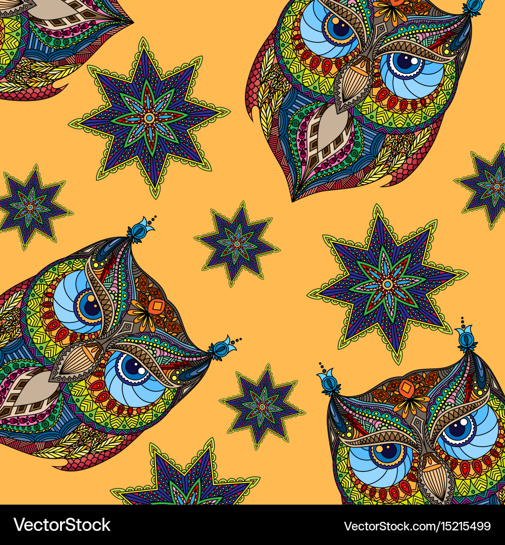Owl colorful background Royalty Free Vector Image