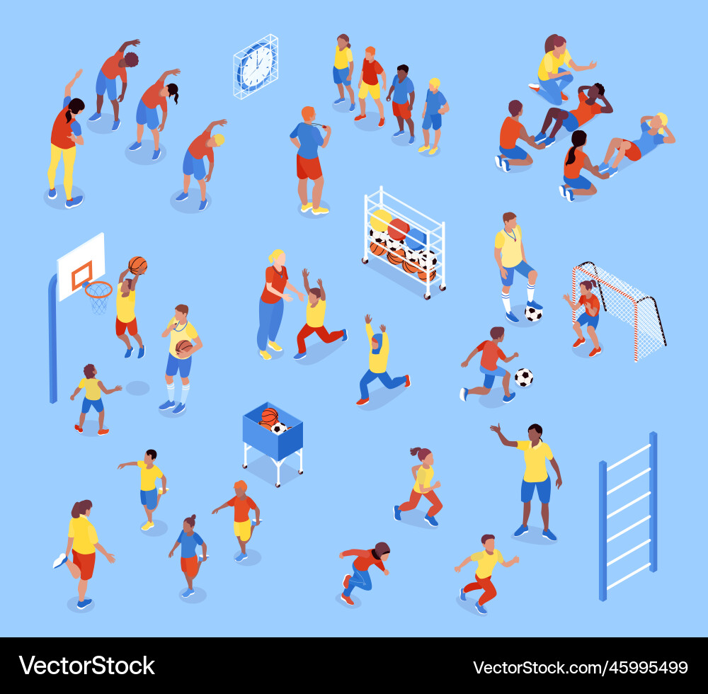 Pe lesson icon set Royalty Free Vector Image - VectorStock