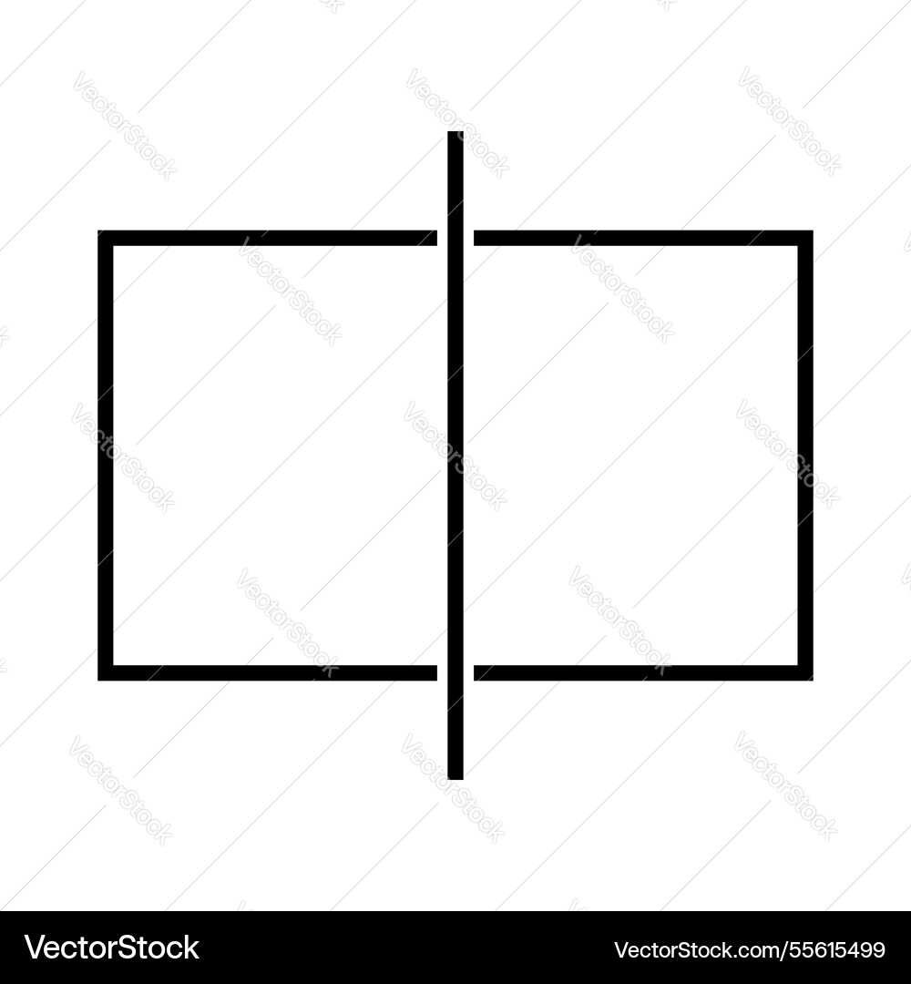 Split screen line icon Royalty Free Vector Image