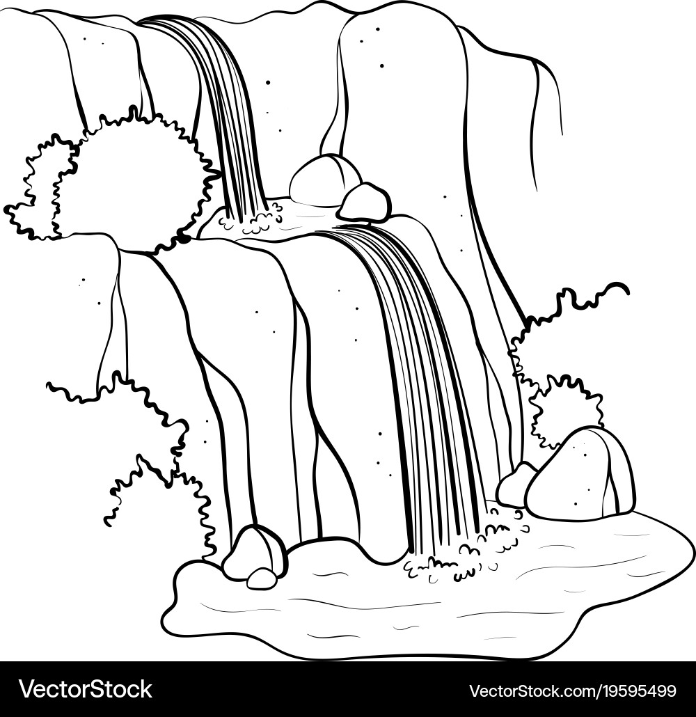 Waterfall Royalty Free Vector Image - VectorStock