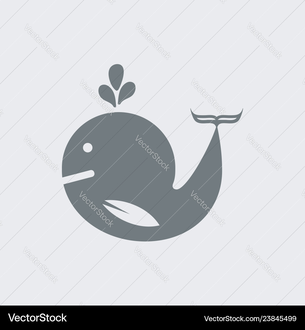 Whale icon Royalty Free Vector Image - VectorStock