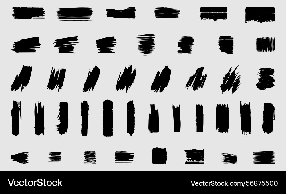 Brush silhouette grunge and stroke texture Vector Image