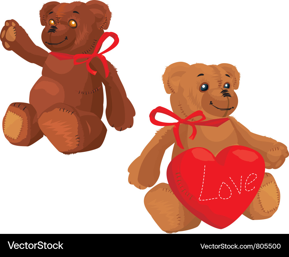 Cute teddy bear Royalty Free Vector Image - VectorStock