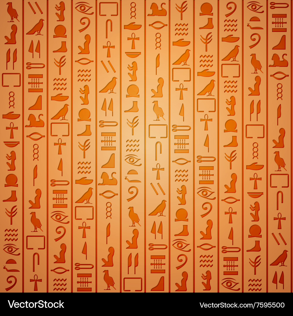 Egyptian hieroglyphics background Royalty Free Vector Image