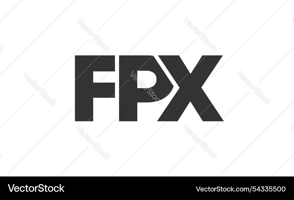 Fpx Logo Design Vorlage mit stark und modern Vektorbild