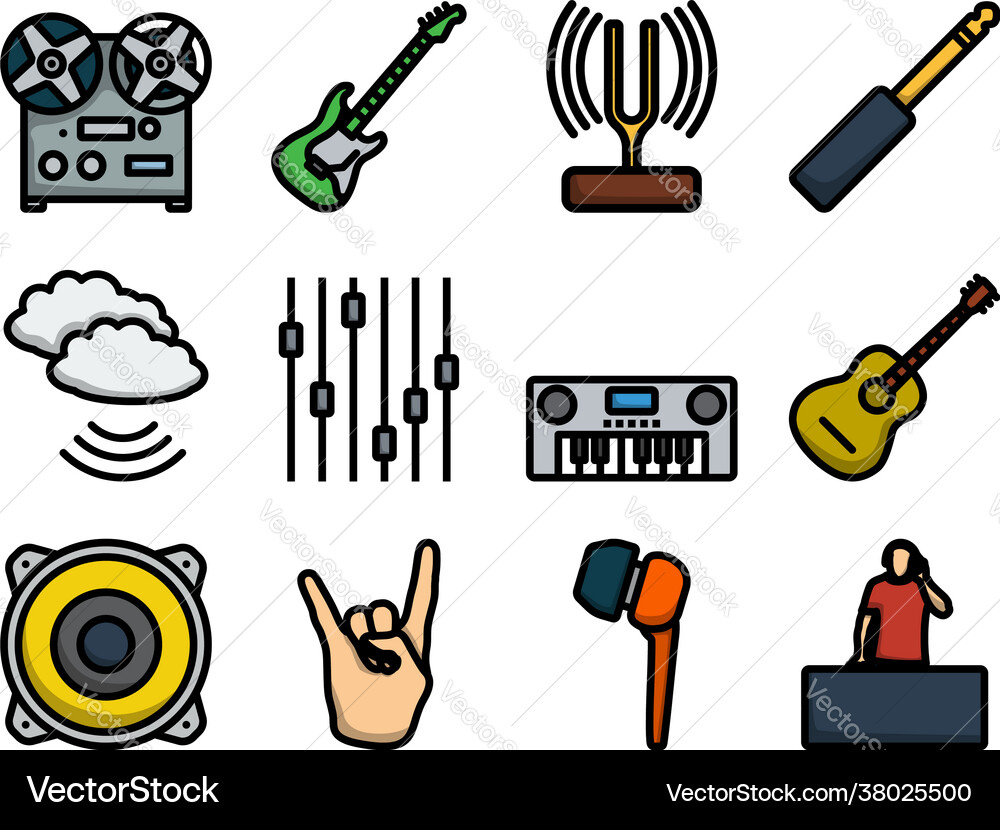 Music icon set Royalty Free Vector Image - VectorStock