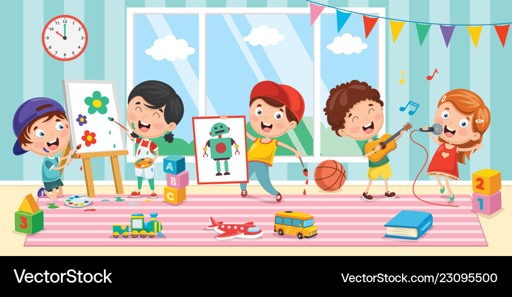 Preschool children Royalty Free Vector Image - VectorStock