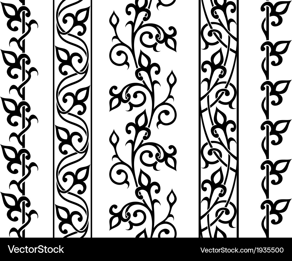 Seamless borders Royalty Free Vector Image - VectorStock