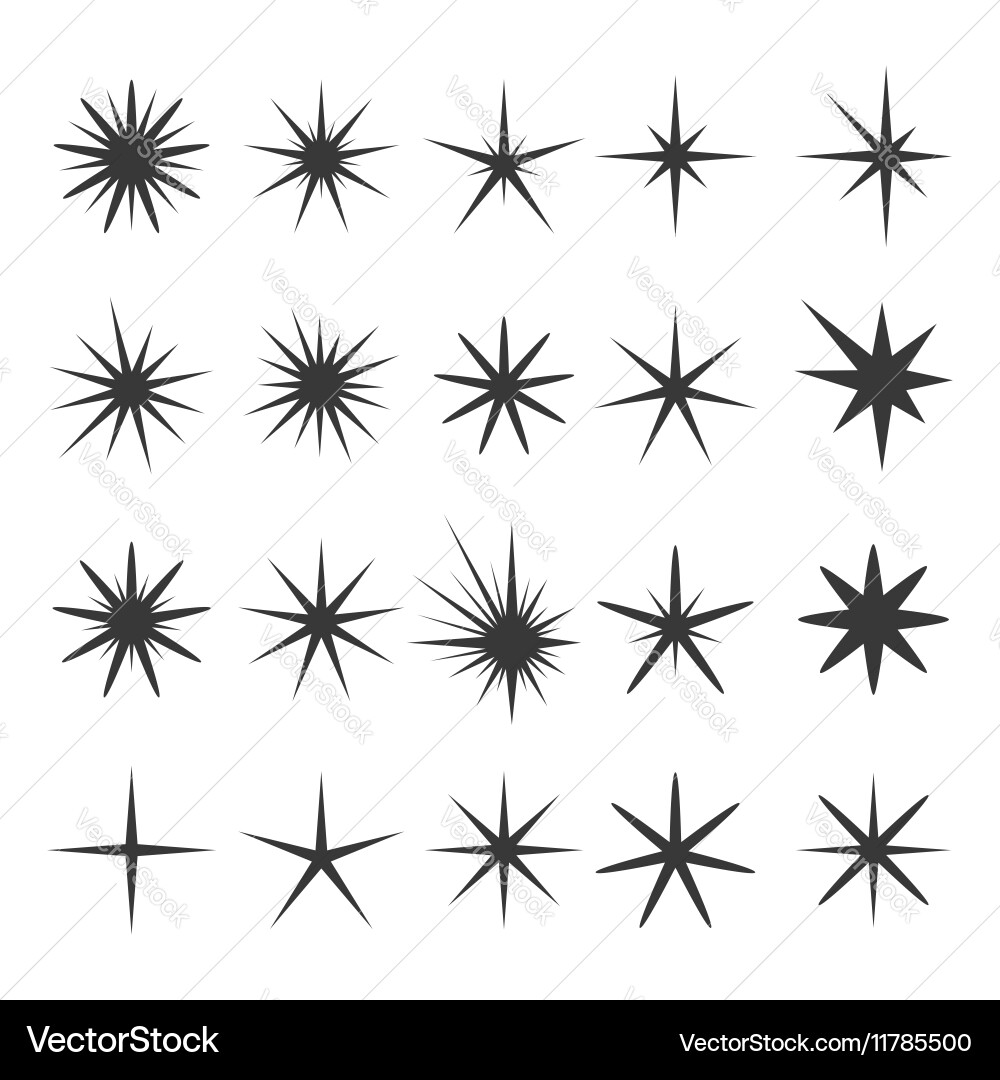 Starburst Elements & Symbols Royalty Free Vector Image