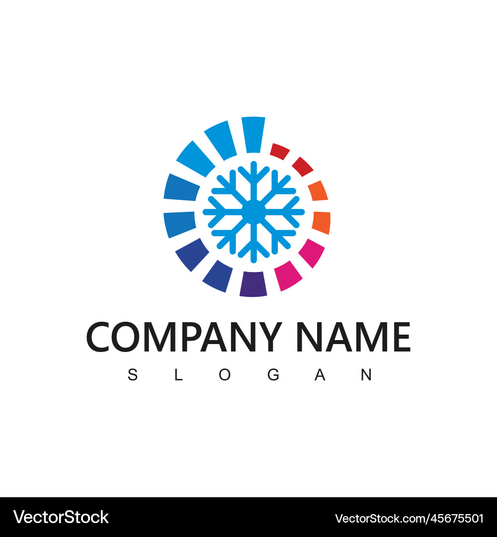 Cooling HVAC Logo - Air Conditioning Royalty Free Vector