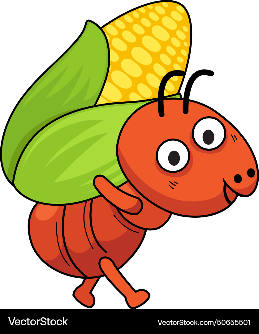 Hand drawn ant character Royalty Free Vector Image