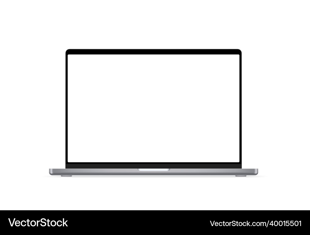 Modern laptop computer 3d mockup isolated Vector Image