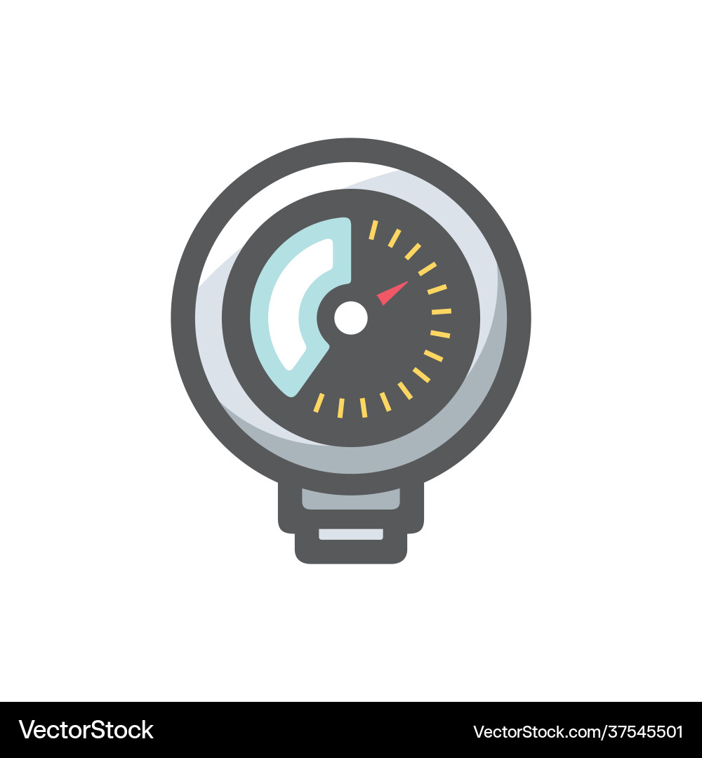 Pressure gauge equipment icon cartoon Royalty Free Vector