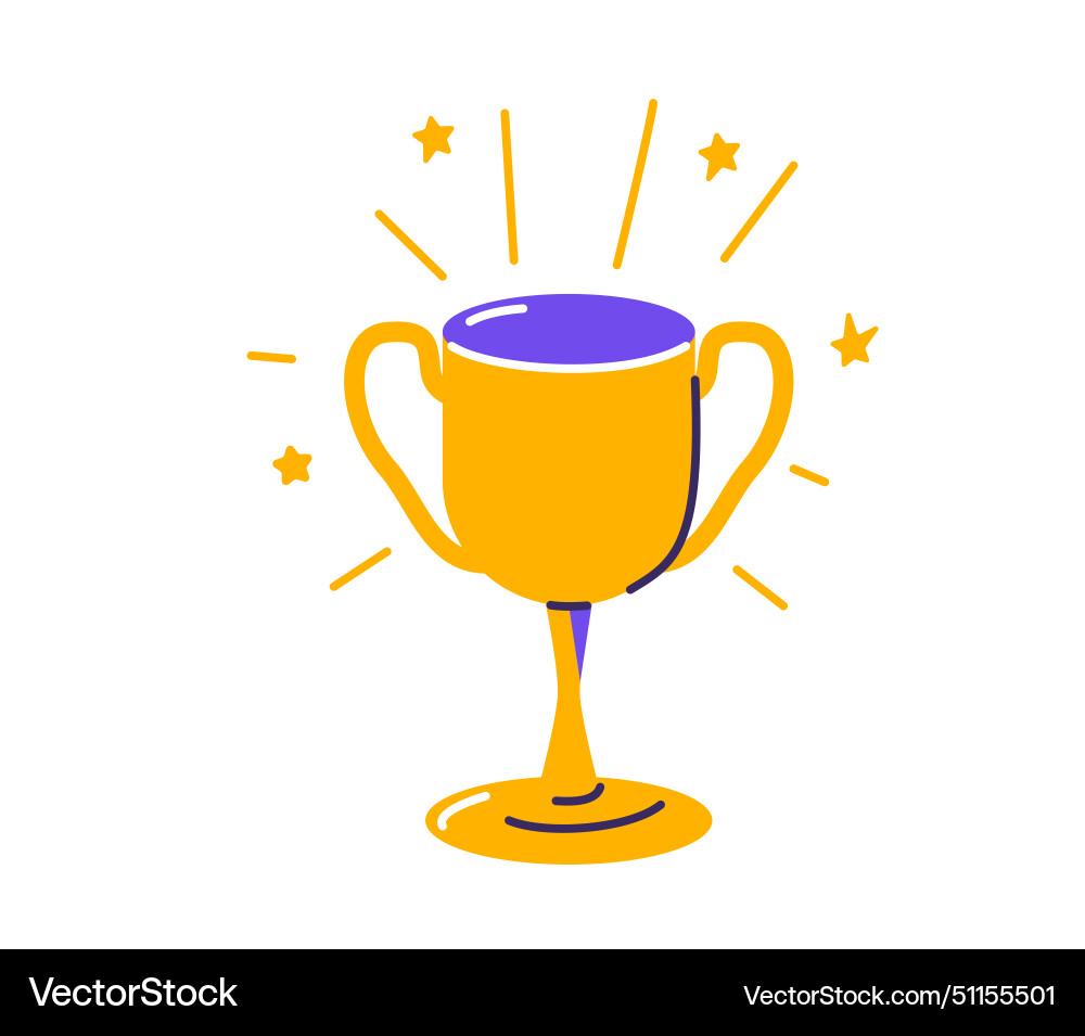 Trophy winner cup isolated Royalty Free Vector Image