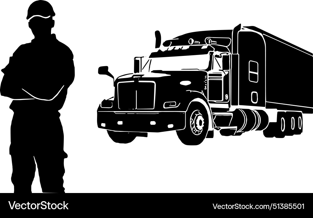 Truck driver Royalty Free Vector Image - VectorStock