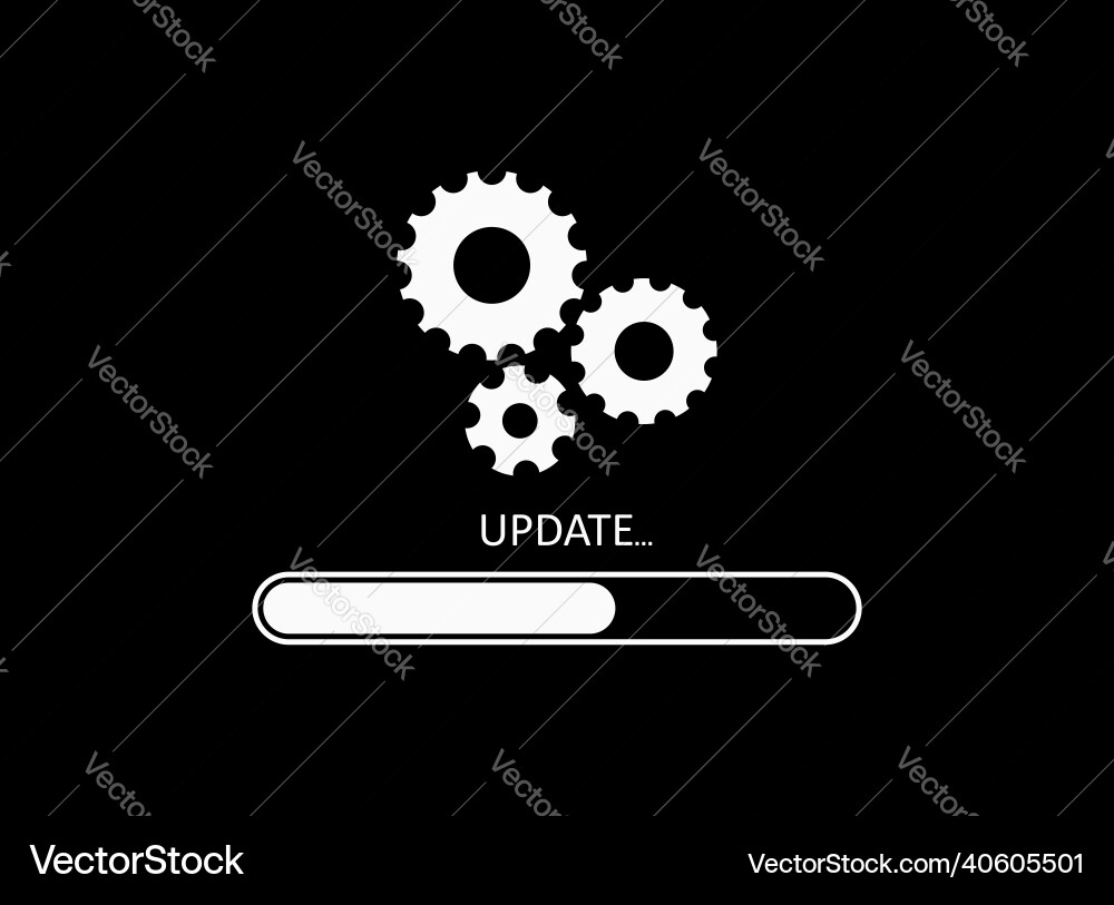 Upgrade of software update icon load and install Vector Image