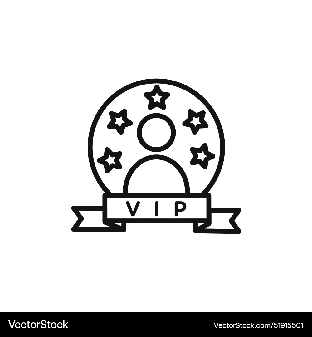 Vip person icon set collection for web Royalty Free Vector