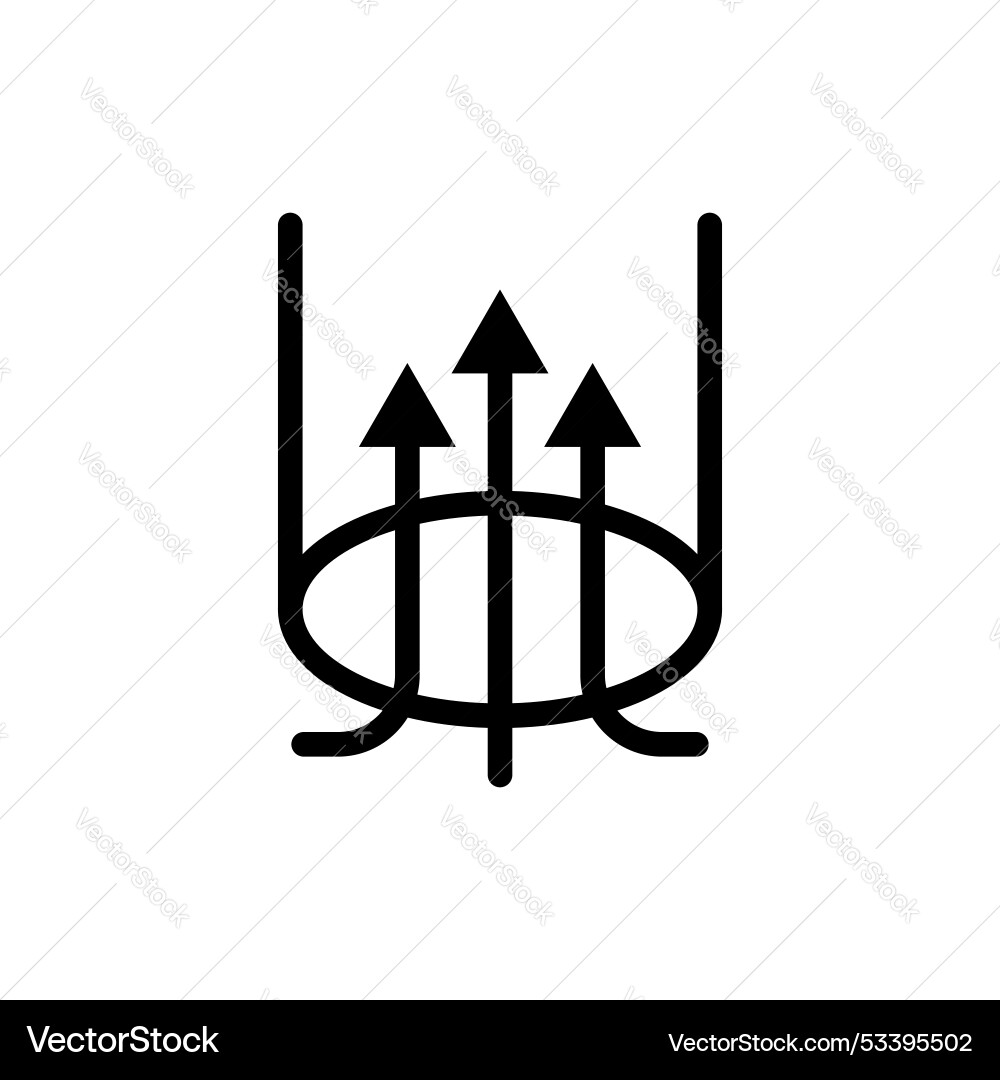 Air suction line icon isolated on white background