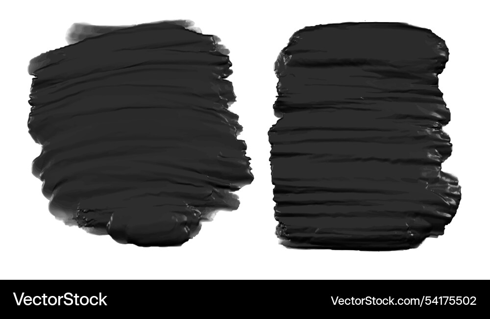 Black thick watercolor paint texture background Vector Image
