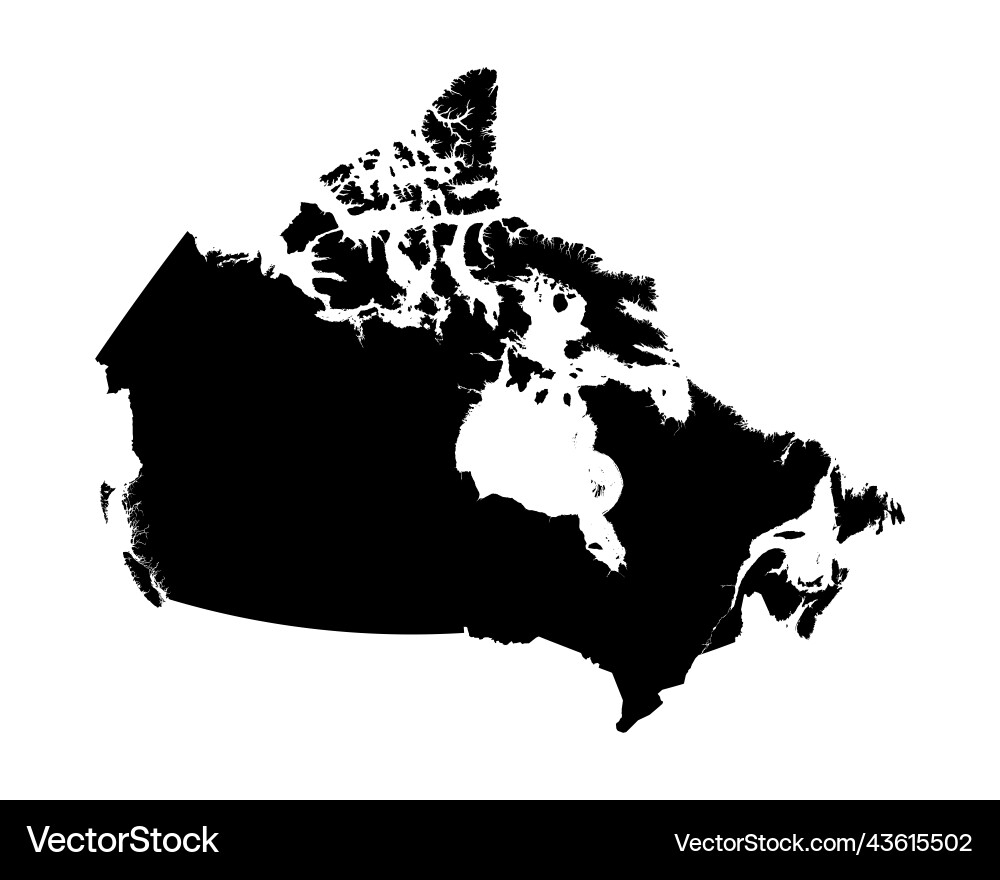 Canada map Royalty Free Vector Image - VectorStock