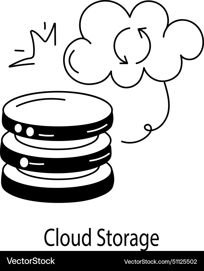 Cloud storage Royalty Free Vector Image - VectorStock
