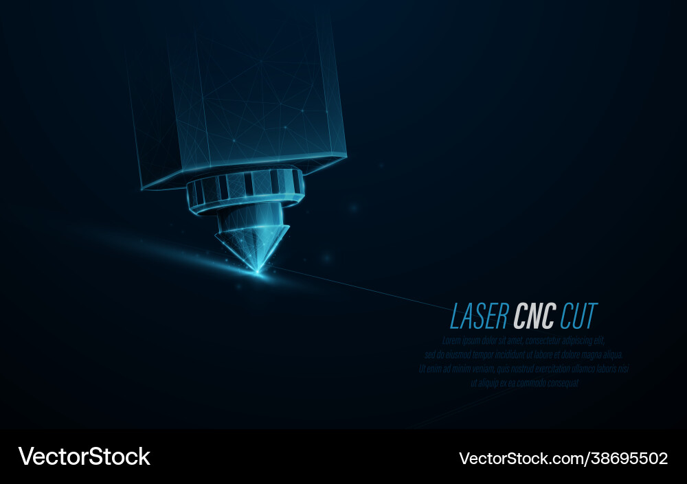 CNC Laser Cutting Technology Royalty Free Vector Image