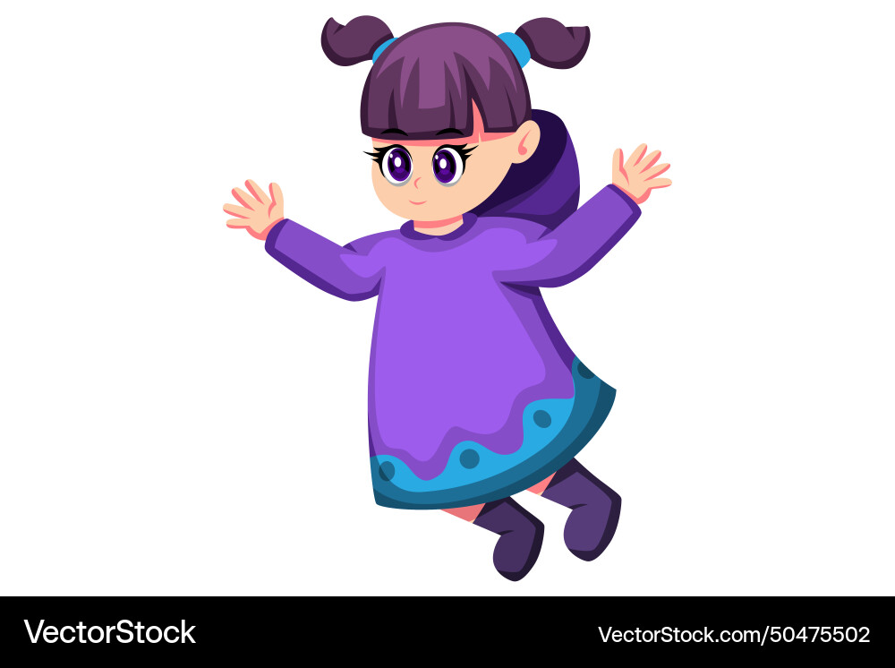 Cute girl character design Royalty Free Vector Image