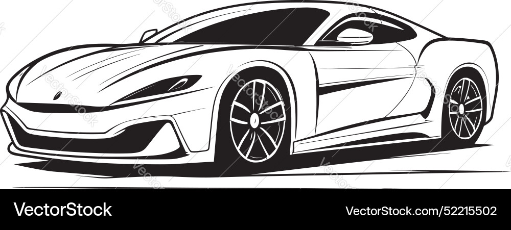 Dynamic thrust concept sports car symbol racing Vector Image