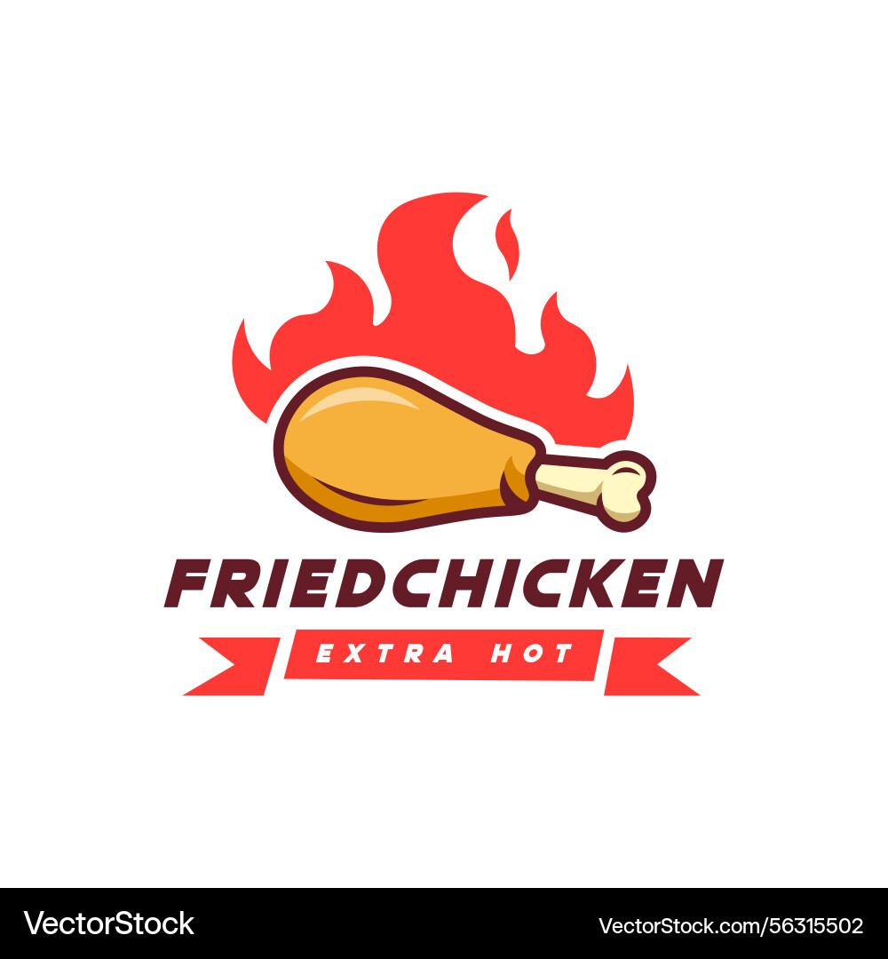 Fried chicken logo Royalty Free Vector Image - VectorStock