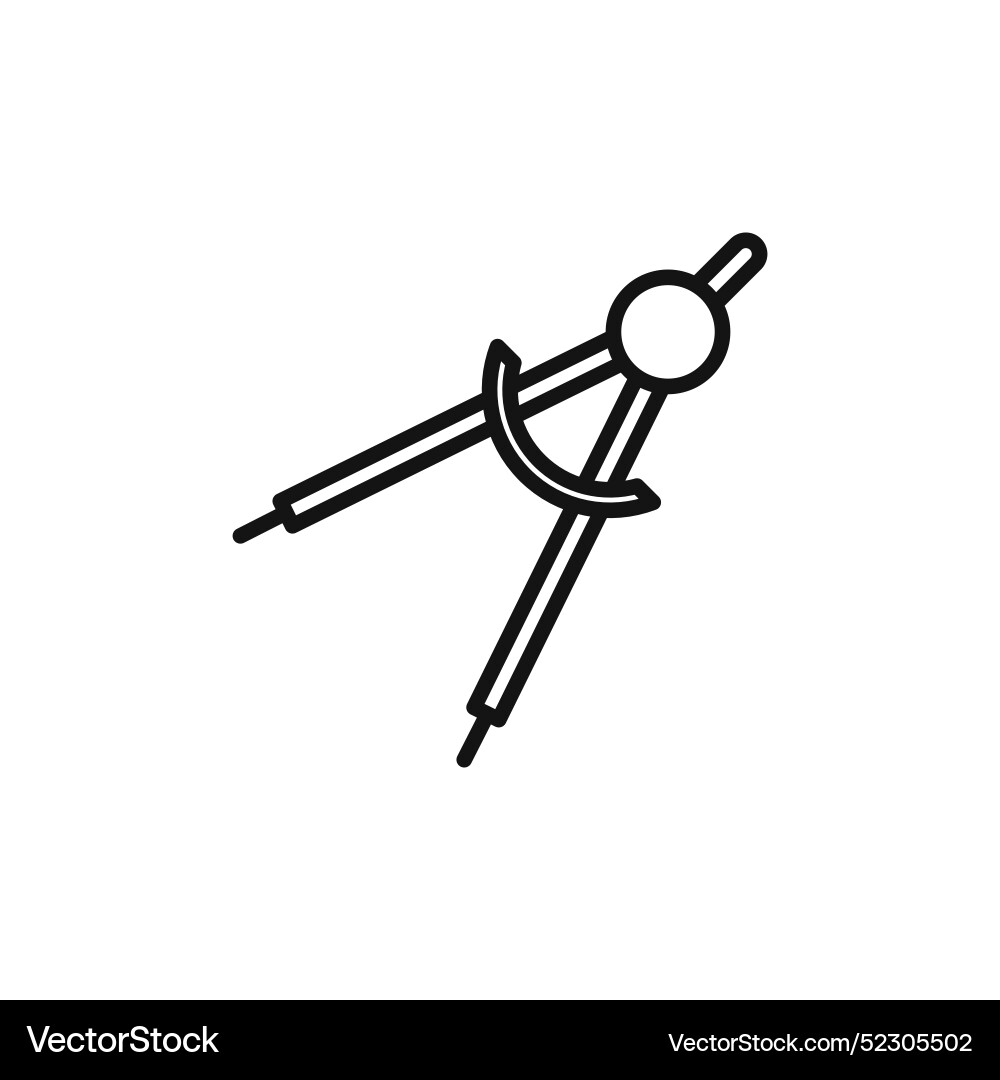 Geometric compass icon outline collection Vector Image