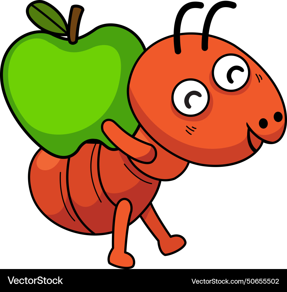 Hand drawn ant character Royalty Free Vector Image