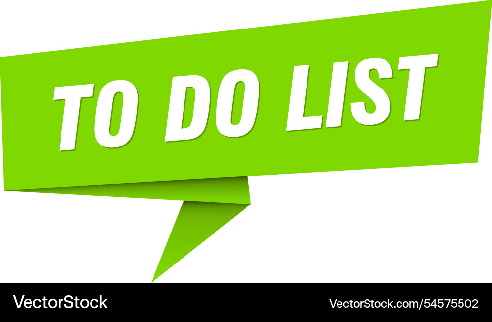 To do list banner speech bubble label Royalty Free Vector