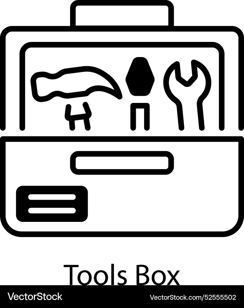 Tools box Royalty Free Vector Image - VectorStock