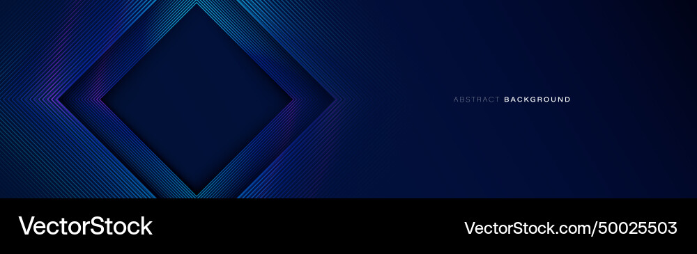 Abstract design with blue glowing square Vector Image