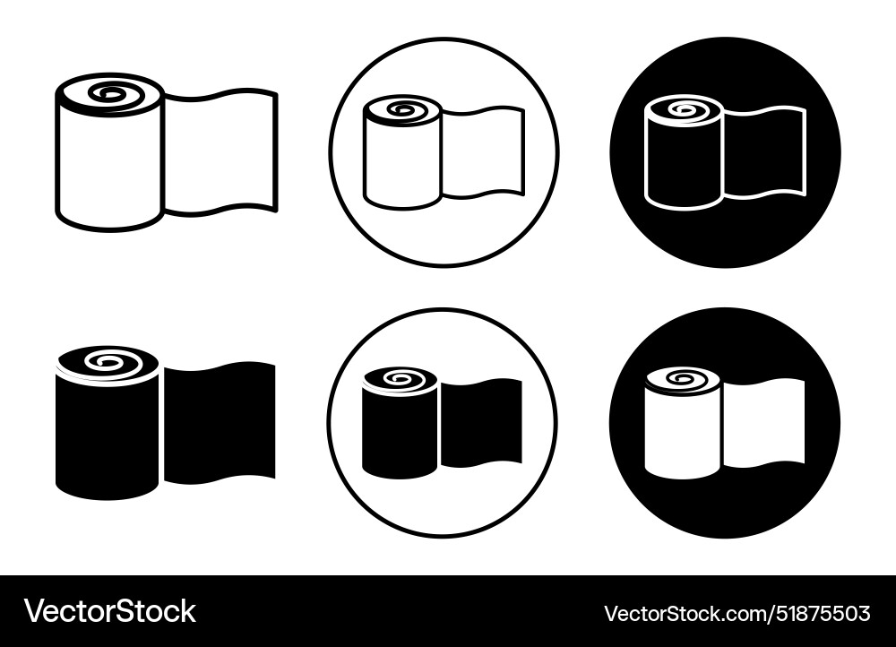 Bandage roll icon outline flat Royalty Free Vector Image