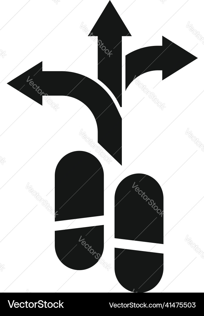 Direction Choice Icon Royalty Free Vector Image