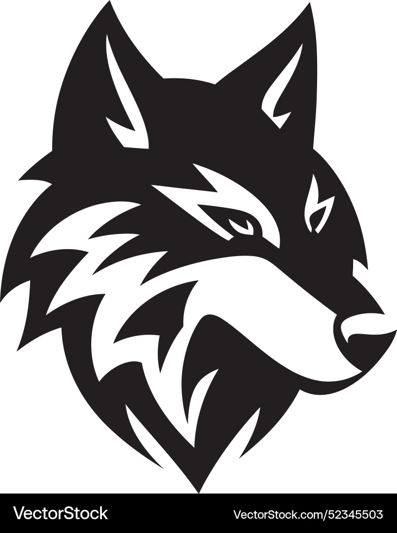 Moonlit monochrome majesty wolf artmystical Vector Image